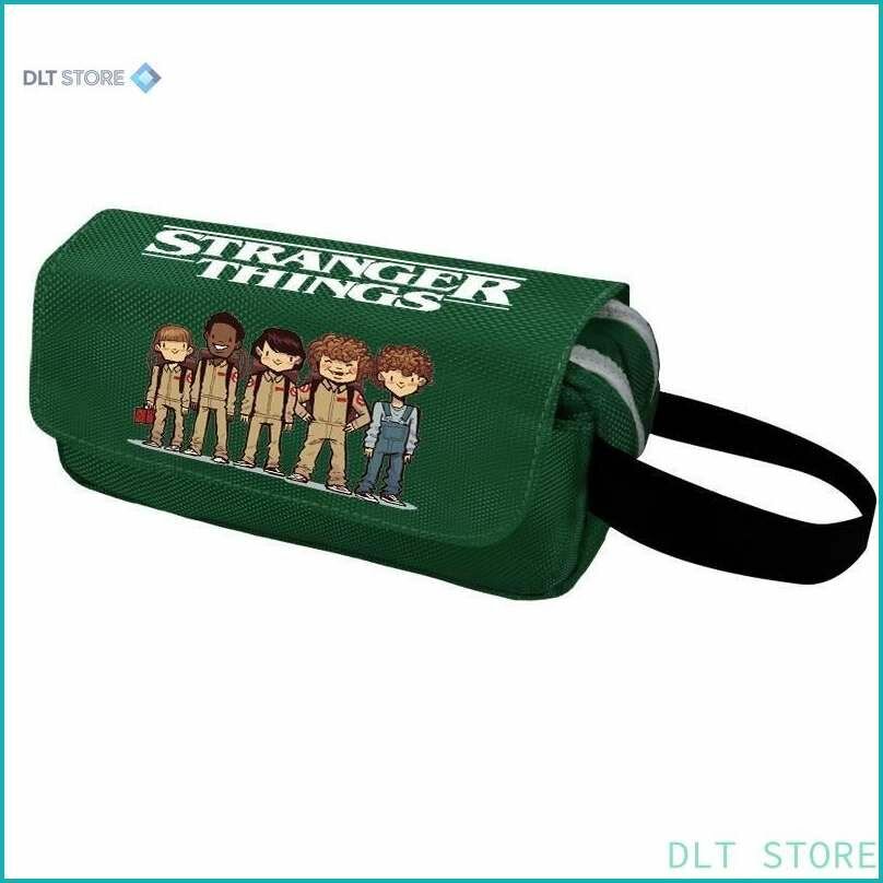 Пенал-органайзер "Очень странные дела" двойной, холщовый, водонепроницаемый, большой