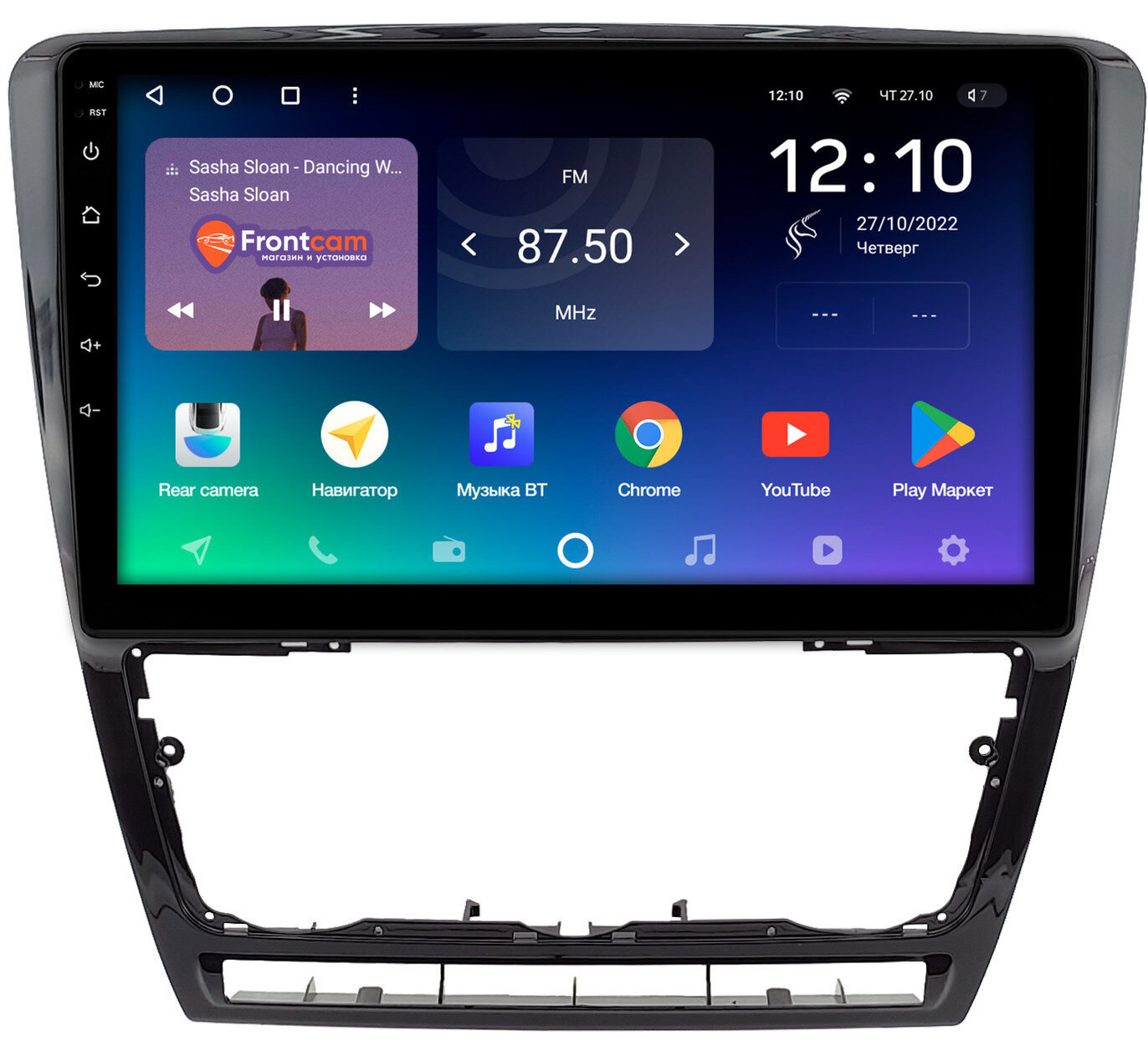 Штатная магнитола Skoda Octavia A5 2004-2013 (черная, глянцевая) Teyes SPRO PLUS 4/32 10" RM-10-0229 Android 10 (4G-SIM, DSP, IPS)