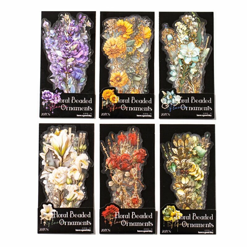 Набор наклеек для скрапбукинга Flower Jewelry Series, full set