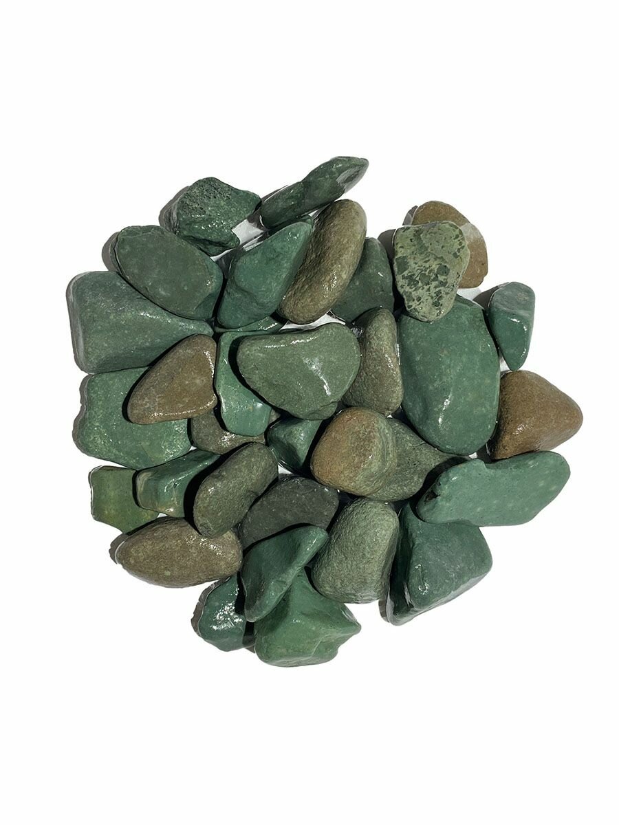 Грунт для аквариума, террариума, растений природный зеленый 20-40 мм, 950г