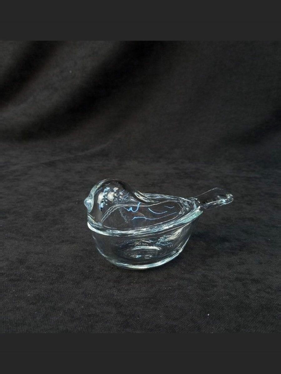 Икорница Птичка (Паштетница ) 9,5*5,5см , стекло