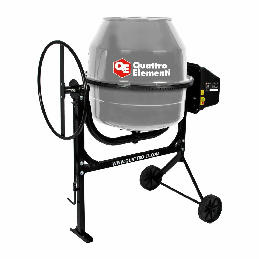 Бетоносмеситель QUATTRO ELEMENTI Terra 180 700 Вт 180л 23об/м замес 90л чугунный венец шт