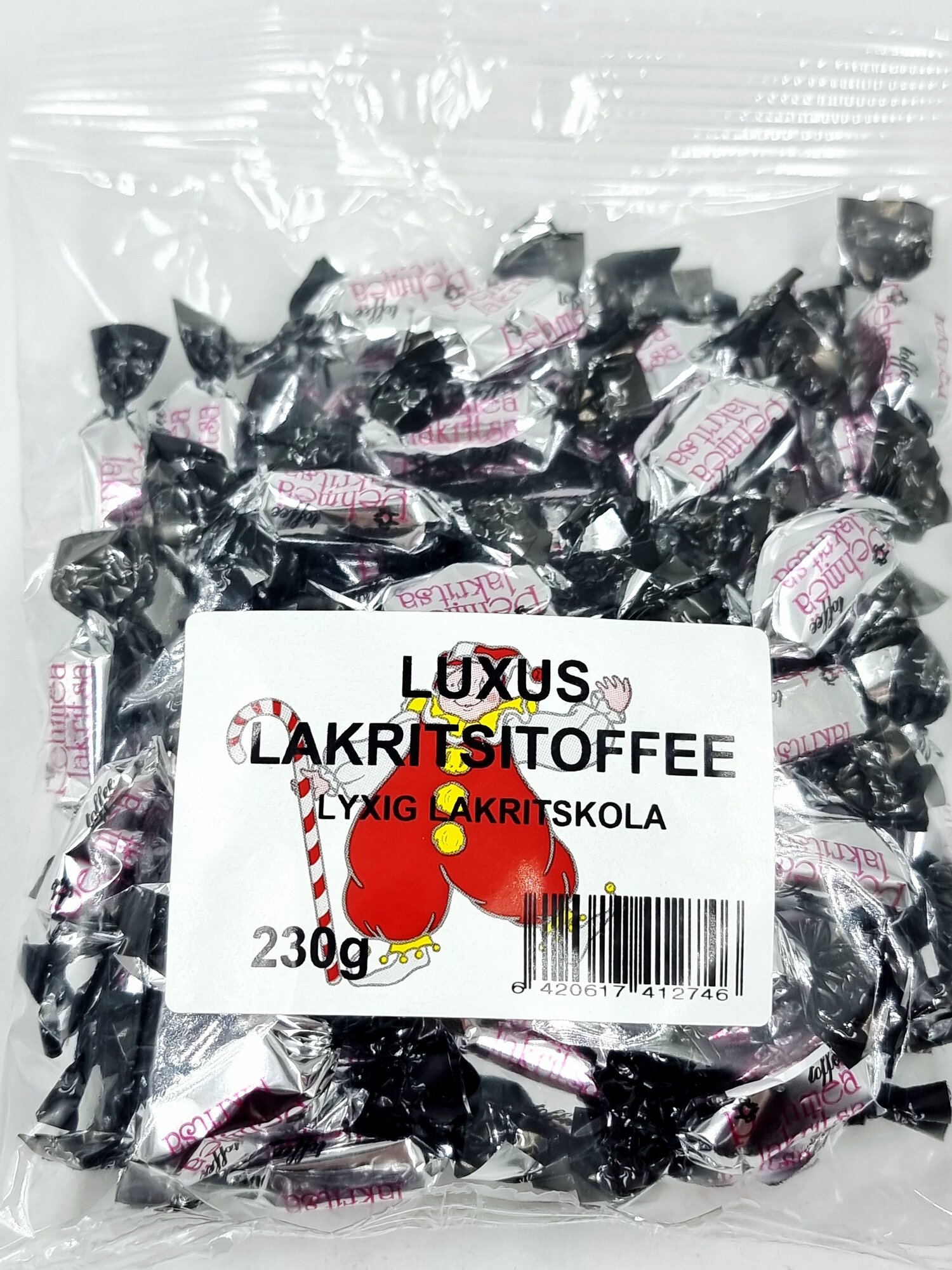 Конфеты Luxus lakritsitoffee ириски с лакрицей 230 г (из Финляндии)