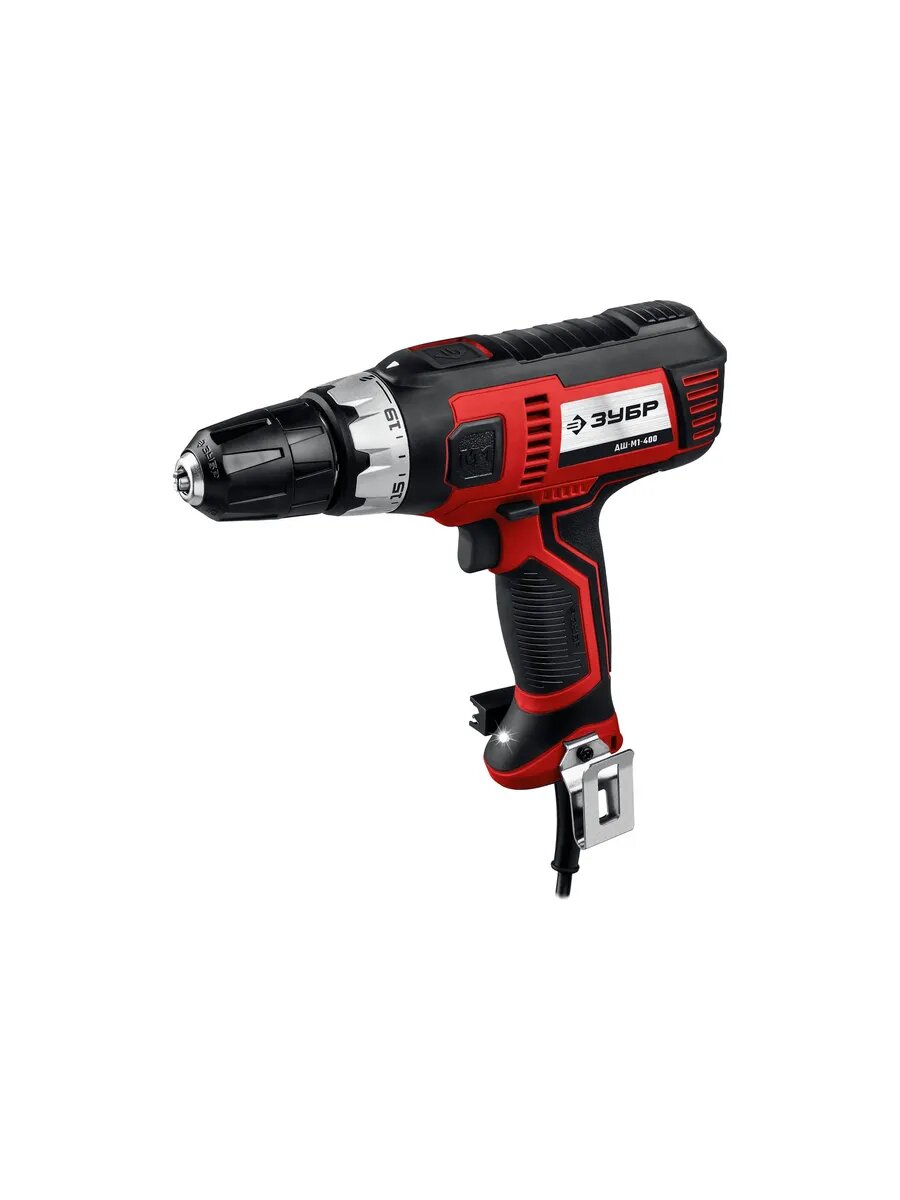 Сетевая дрель-шуруповерт ЗУБР 400 Вт ДШ-М1-400