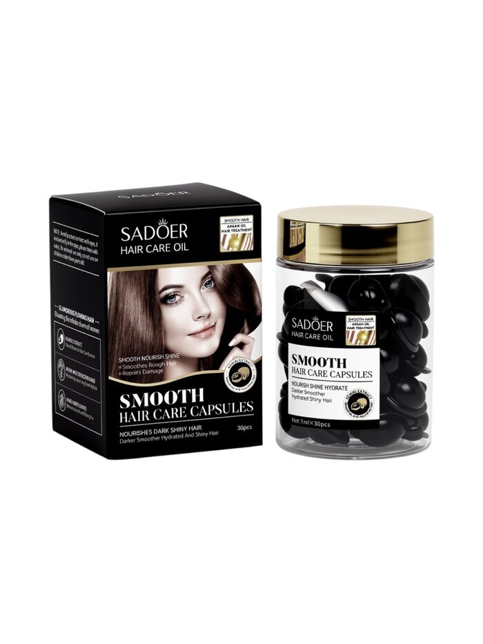 Масло для волос в капсулах, с аргановым маслом и лесным орехом, 1 мл × 30 шт.