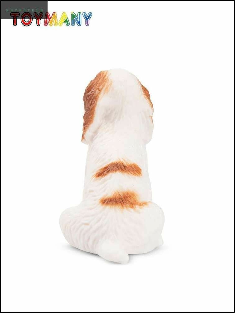 Фигурка питомца Toymany, сидящая печень и белый щенок кокер-спаниеля, игрушка-для детей 1,7x3,9x4, см