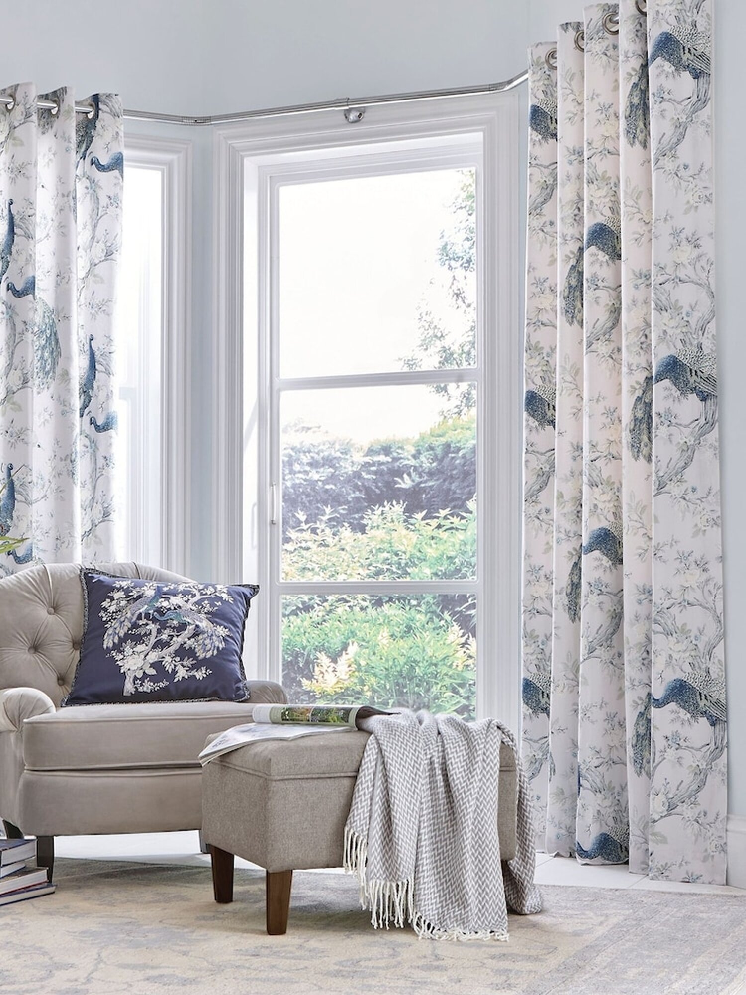 Шторы на подкладке с люверсами Laura Ashley Belvedere, размер 229х229 см, цвет северный гранат, 161-893_3