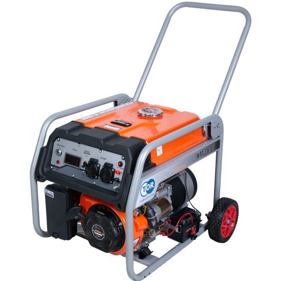 Tor Генератор бензиновый KM3800H 2,5 кВт 220В 16 л с электростартером и колесами 1018114