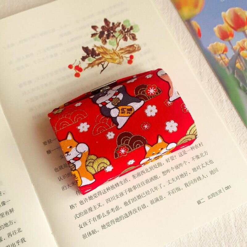 Портативный футляр для помады с зеркалом, миниатюрная подарочная коробка ручной работы в японском винтажном стиле, защитный чехол для помады.