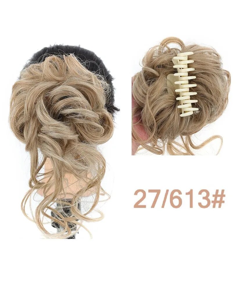 Шиньон на крабе / пучок Мелированный