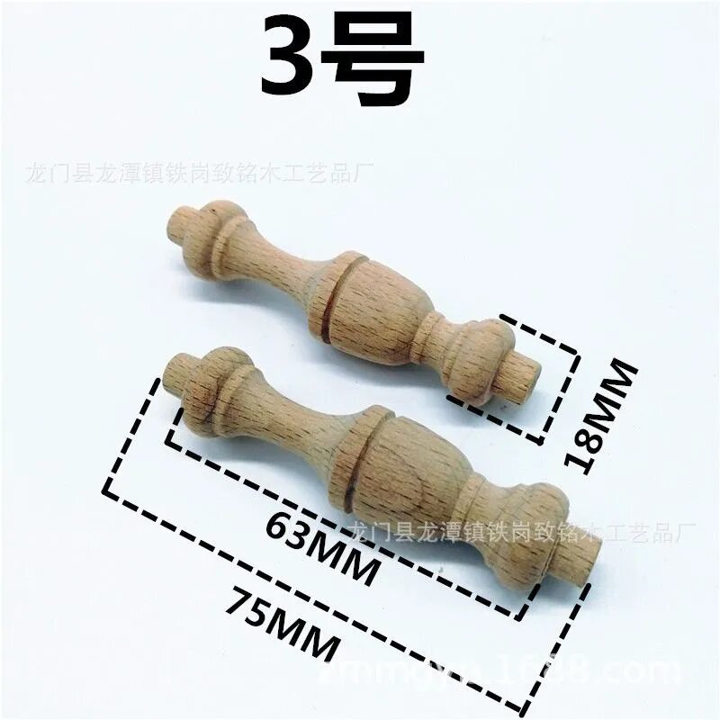 6 Штук Миниатюрных Балясин, Из Реального Дерева, Для Декорирования Мебели