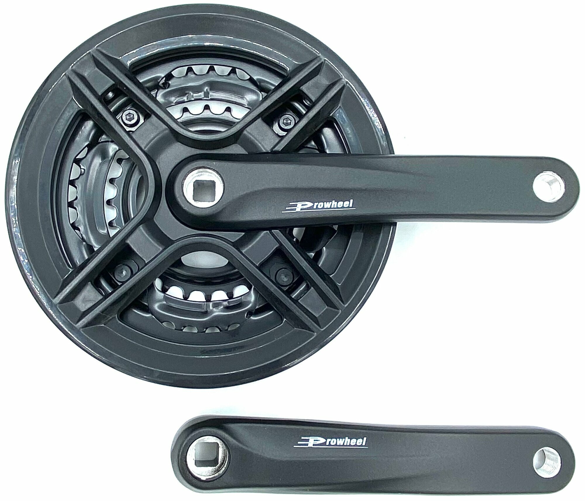 Система Prowheel TY-CM03 3x8/3х7 скоростей, 28-38-48T, 175 мм, Trekking, черная