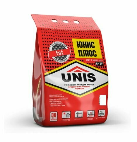Клей для плитки C1TE Unis Плюс 5 кг