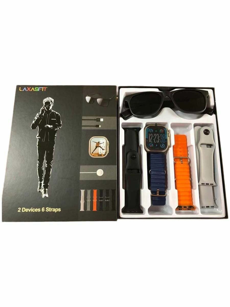 Набор смарт-часов LAXASFIT из 2 устройств с 6 ремешками Смарт-часы Wearfit V68 Rugged 2026 Edition
