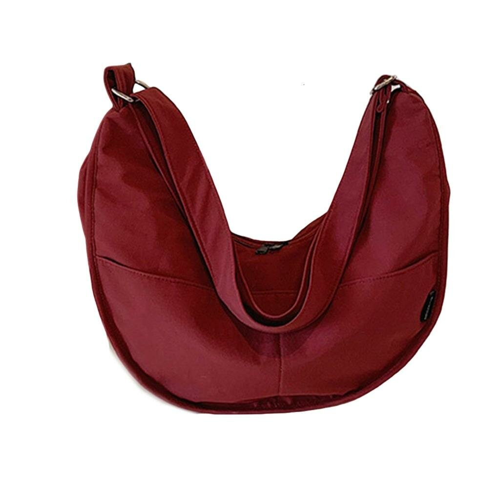 Сумка-мешок через плечо, красный