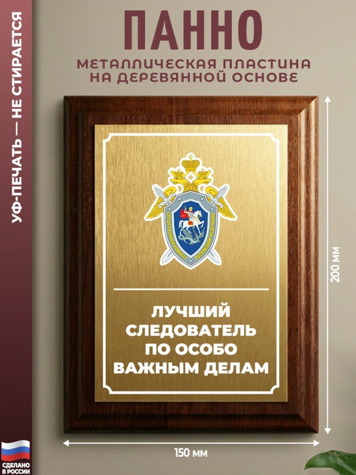 Настенный диплом "Лучший следователь по особо важным делам"