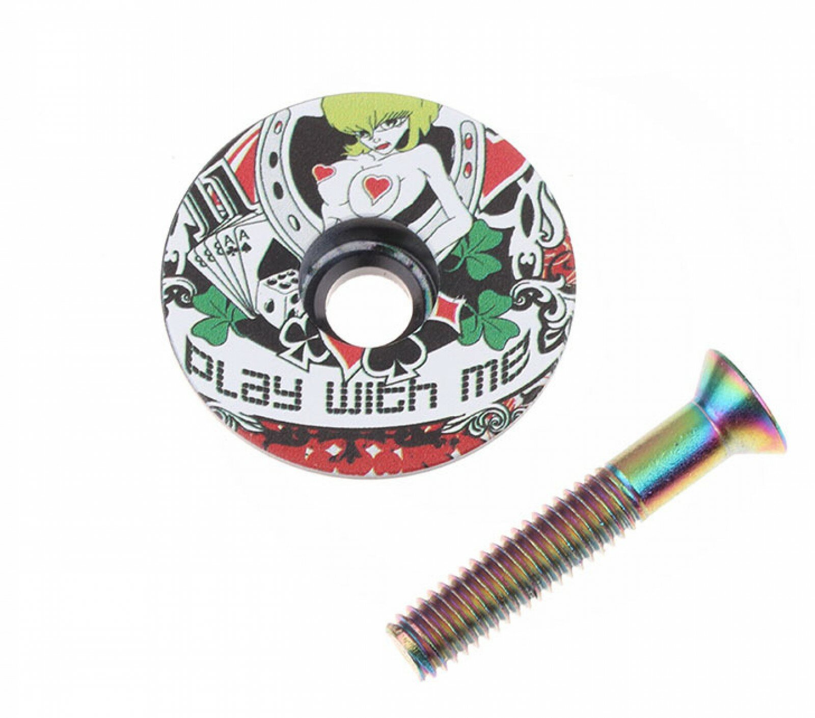 Крышка якоря MyPads для велосипеда универсальная с декоративным рисунком девушки