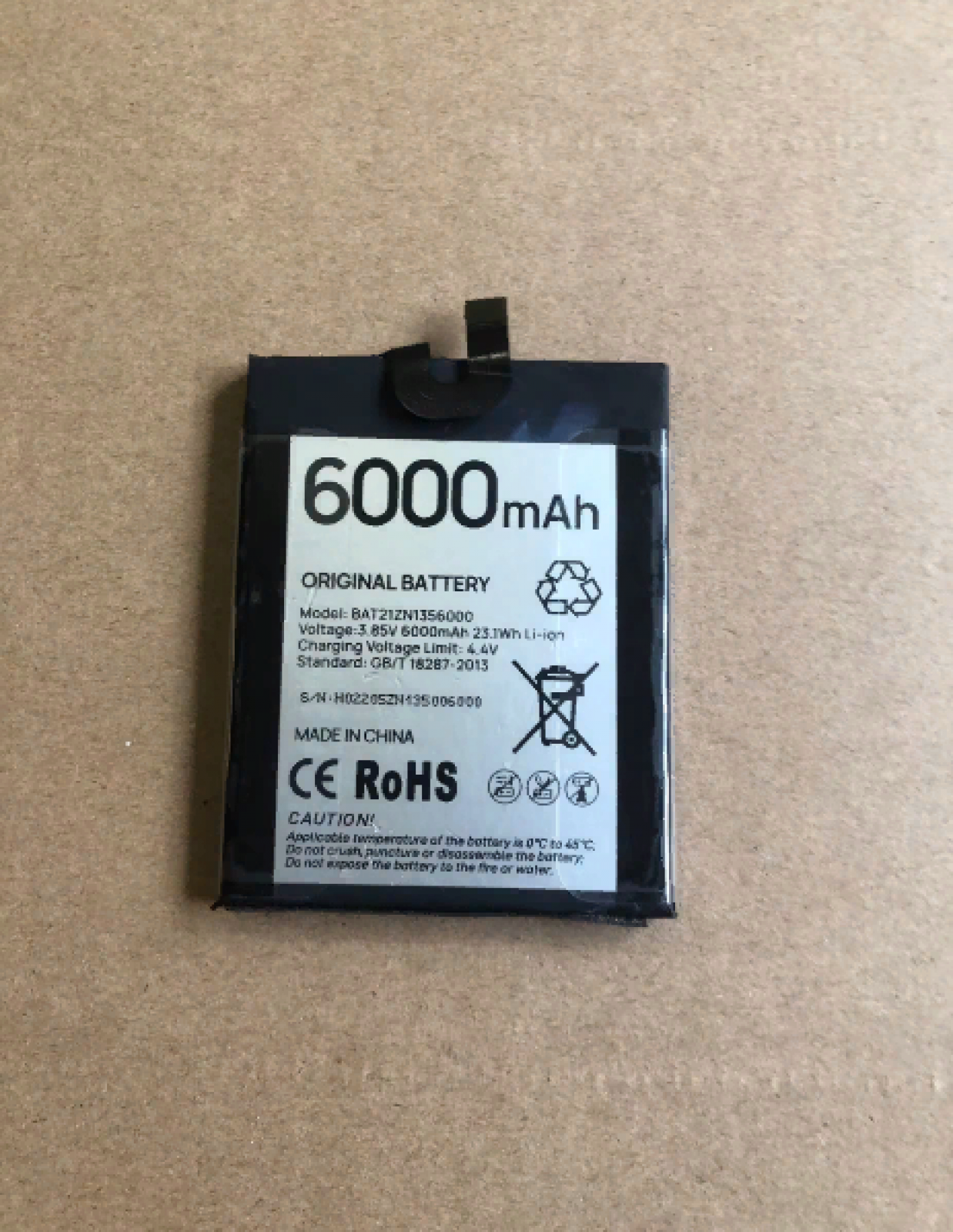 Аккумуляторная батарея MyPads 6000mAh BAT21ZN1356000 для Doogee S98 и S98 Pro