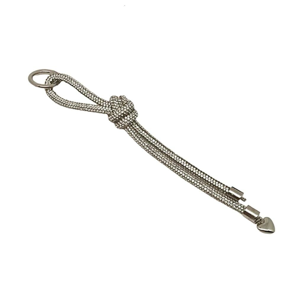 Сердцевидный ключ-шнур с горным хрусталём, Серебро