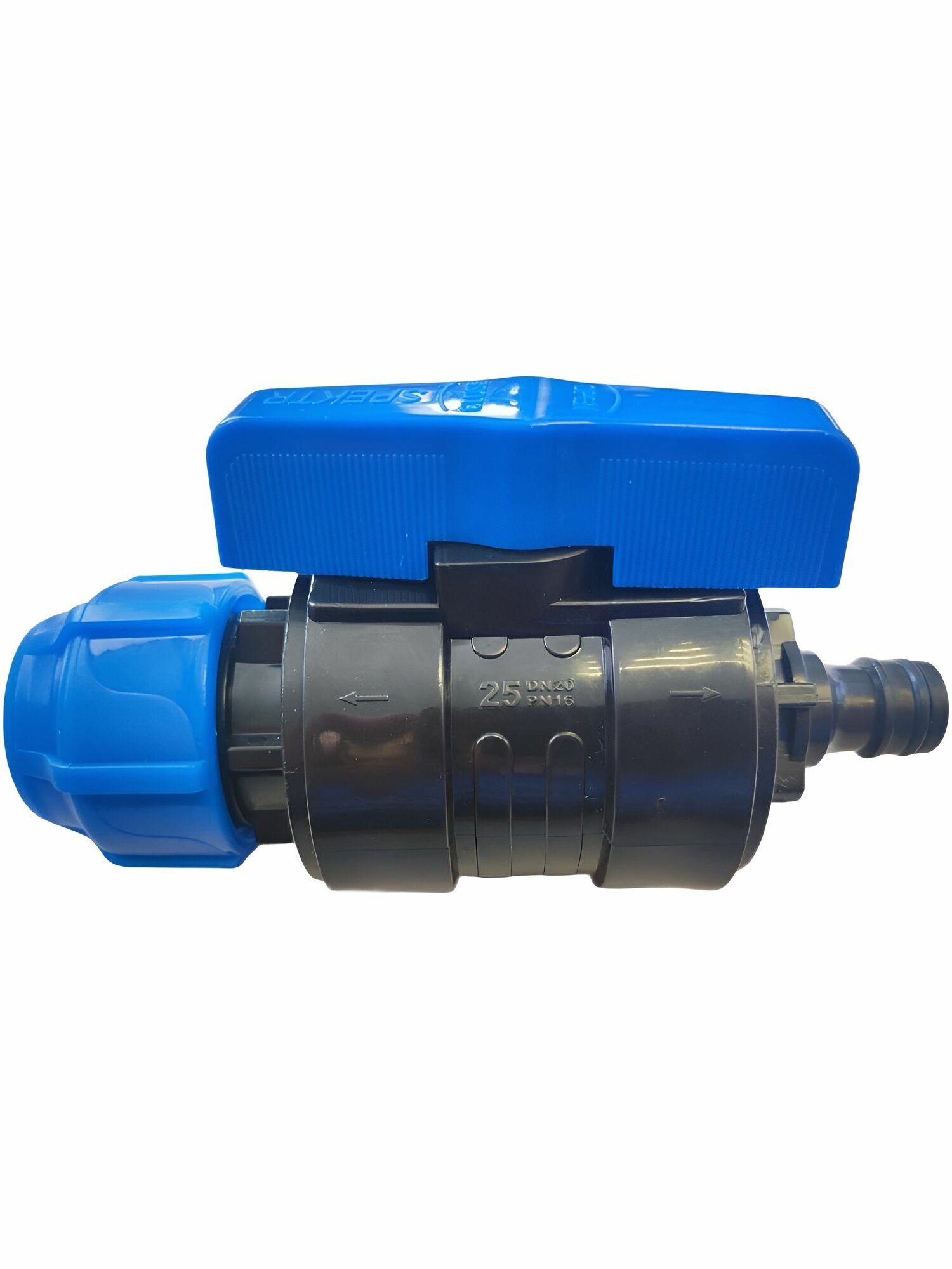 Кран ПНД обжимной (компрессионный) , быстросьёмный 32 PN16 мм быстросьёмный Спектр, Россия