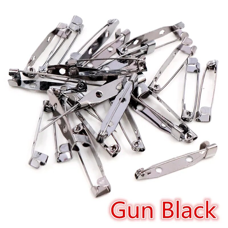 50 шт, 15, 20, 25, 30, 35, 40 мм, 7 цветов, брошка, зажим, базовые булавки, безопасные булавки, настройки броши, пустая основа для самостоятельного изготовления ювелирных изделий