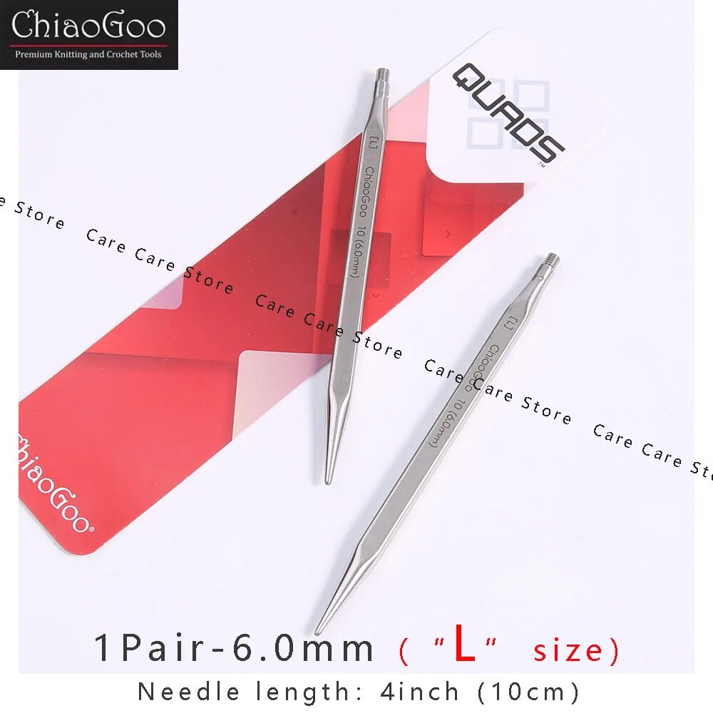 ChiaoGoo спицы сменные 6.0mm (L), 10см