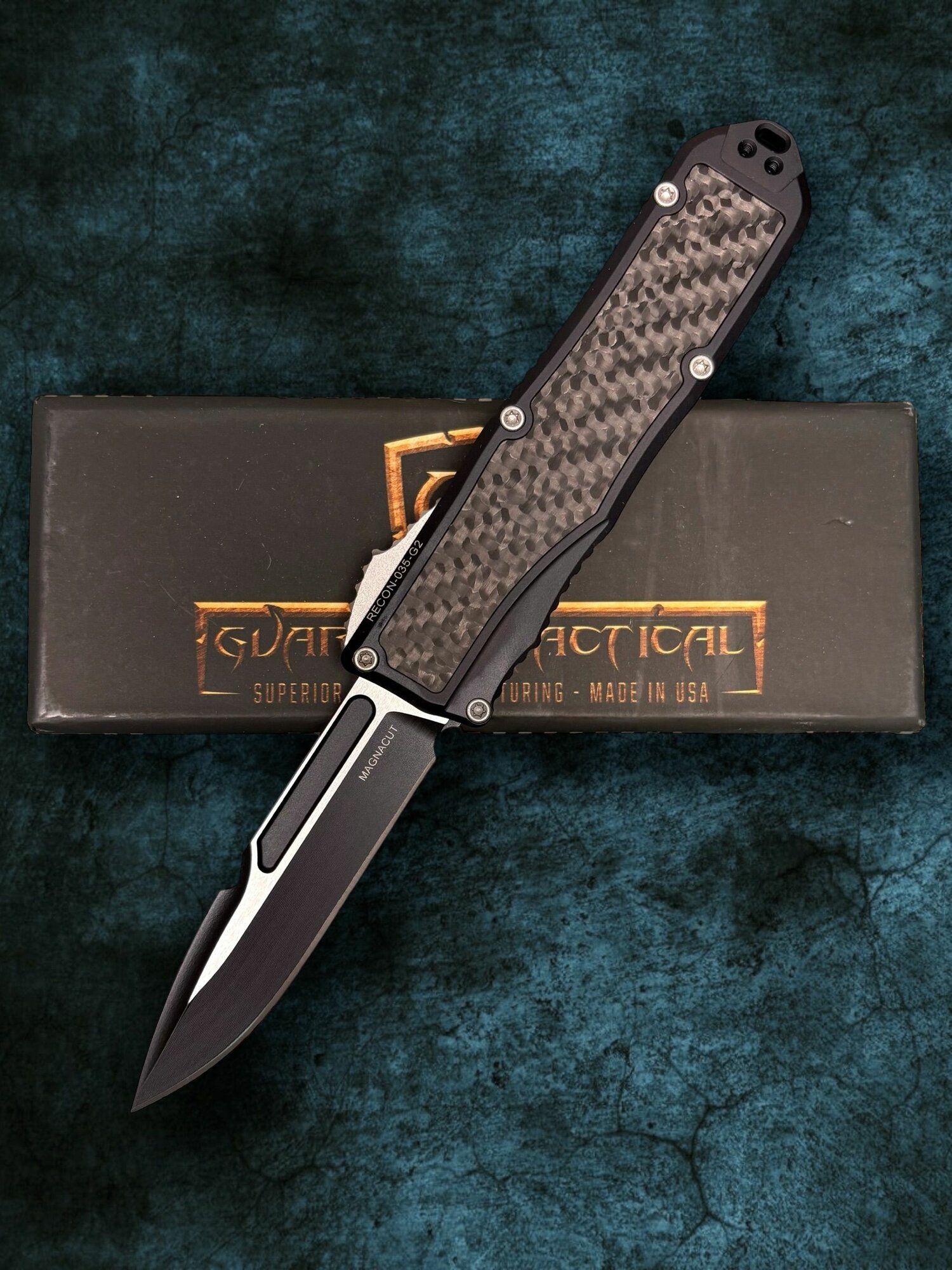 Складной нож Guardian Tactical Recon-035 G2 MagnaCut Carbon Fiber Inlay Two-Tone Black S/E, 92211 G2