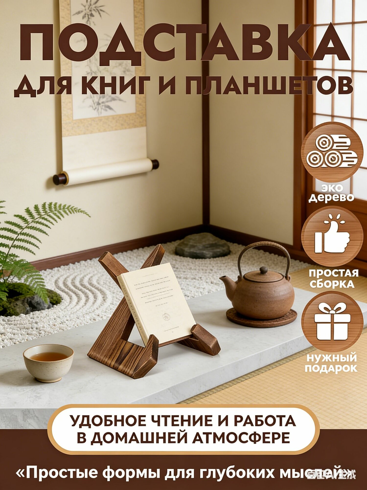 Подставка для книг / Держатель для планшета / Подставка для икон