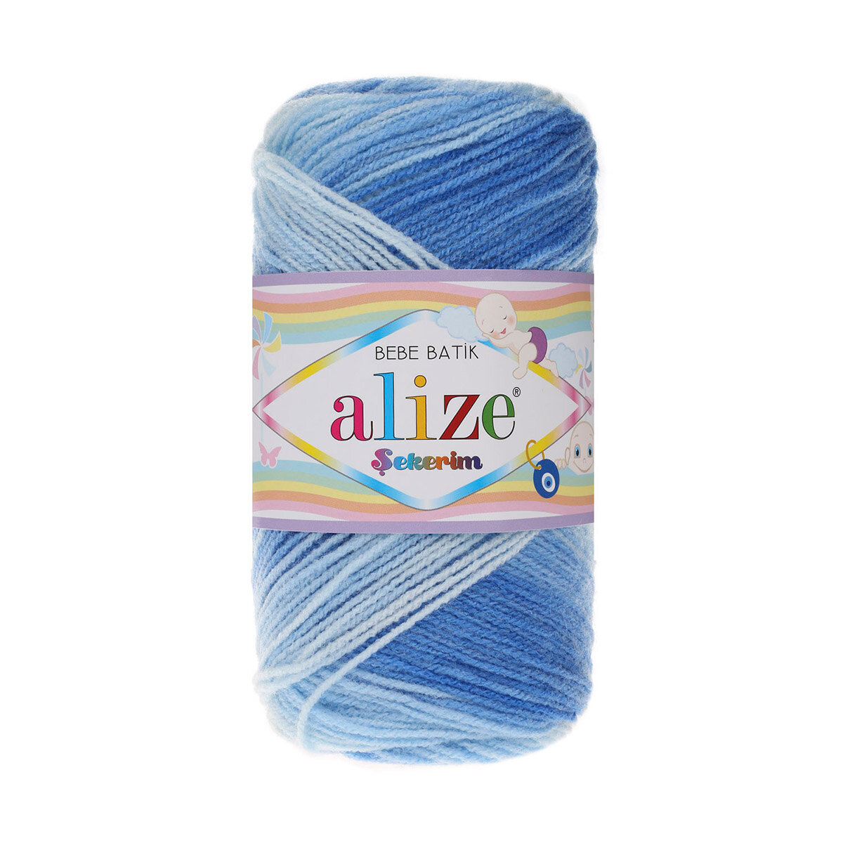 Пряжа для вязания ALIZE 'SEKERIM BATIK' 100гр. 320м (100% акрил) (3481 секционный), 3 мотка