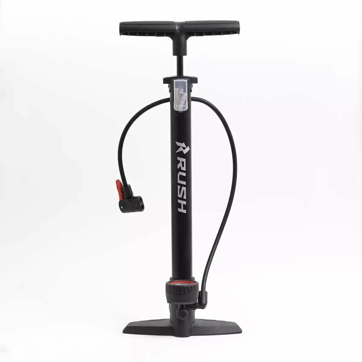 Насос RUSH HOUR ручной, стационарный, с манометром, T-ручка, диаметр 38 мм, длина 480 мм, AV/FV