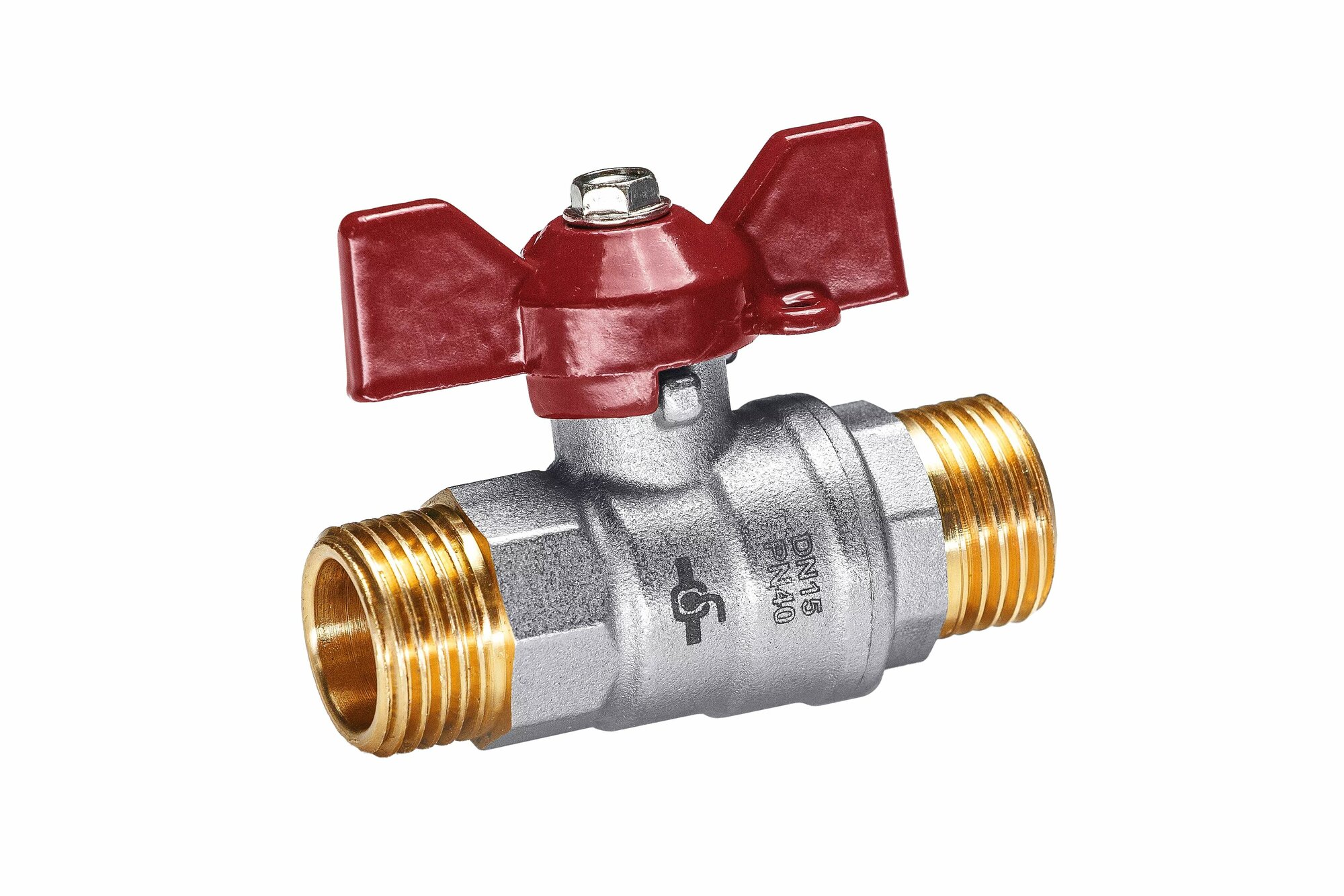 Кран шаровой резьба/резьба полнопроходной (бабочка) Temper 1/2"