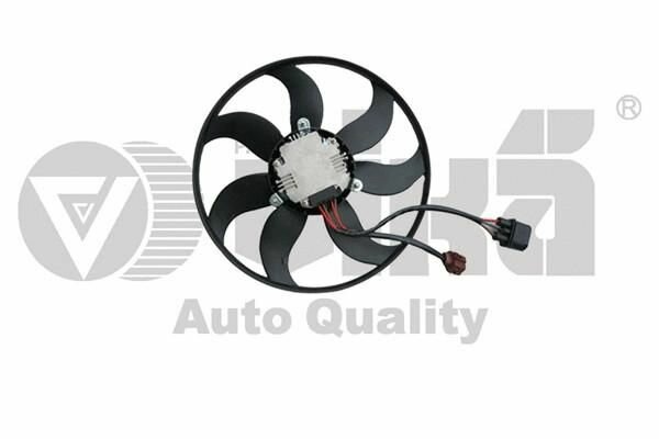 Вентилятор радиатора VIKA 99590360401 AUDI A3, SKODA Octavia II/Rapid/Superb ll, VW Caddy III/IV/Golf 5/Passat B7/Touran/Tiguan 04-> (300W/360 mm)