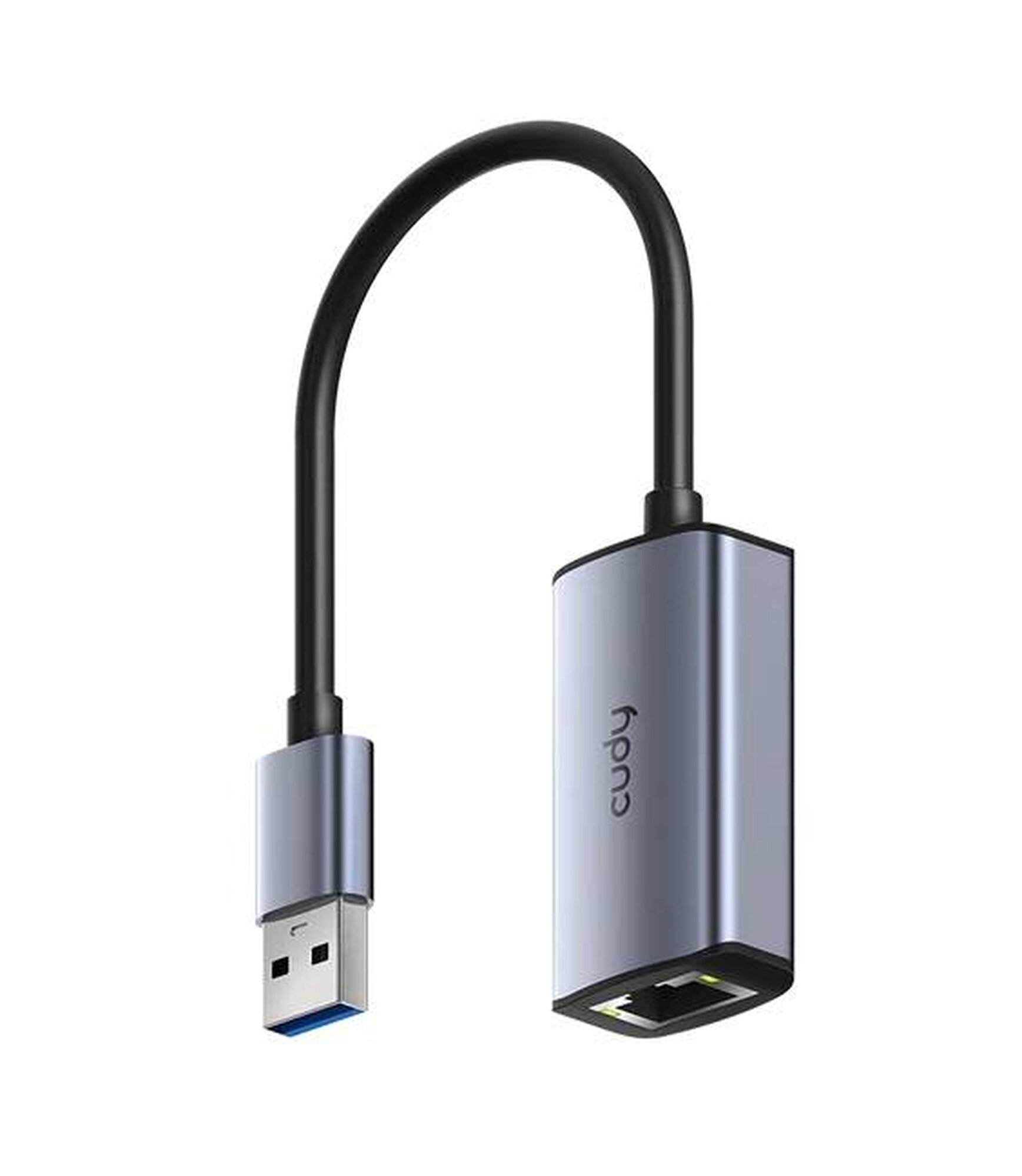 Переходник Cudy UE10C, USB-A — Ethernet, алюминиевый корпус, для ноутбуков и компьютеров