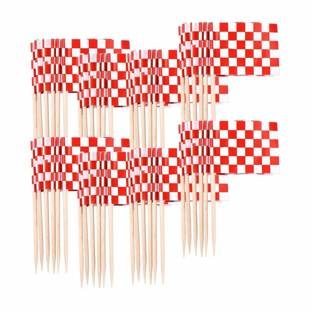 Флажки для канапе, 100 шт, мини-флажки на зубочистках, украшение для закусок, домашняя вечеринка, десерт, торт