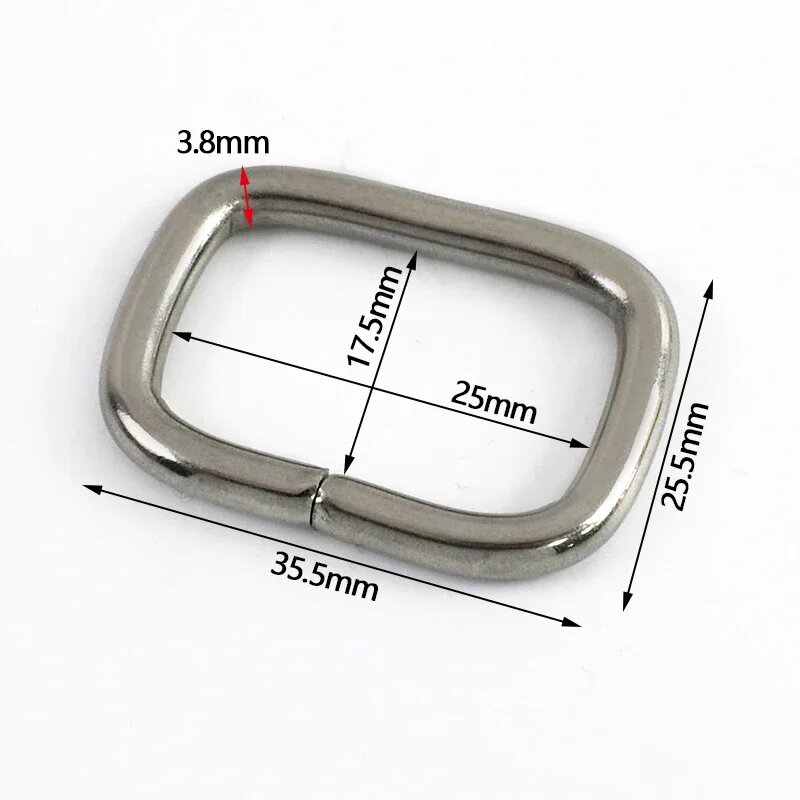 2/5/10 шт, 20/25/32/38 мм, квадратные уплотнительные кольца с крючками из нержавеющей стали, пряжки для сумки, лямки, пряжка, ремень, боковые зажимы-карабины