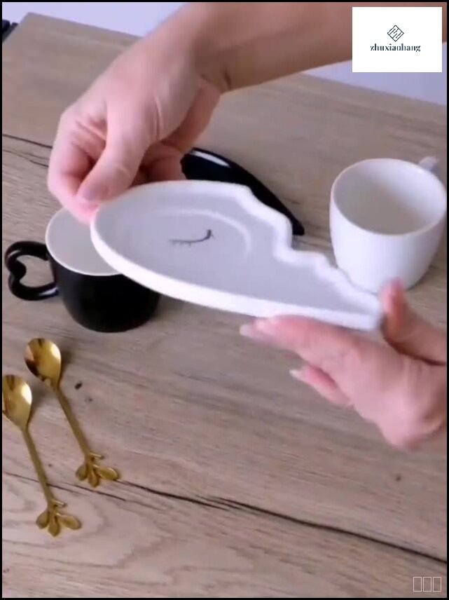 Парные кружки с сердечками для чая и кофе, кофейная пара