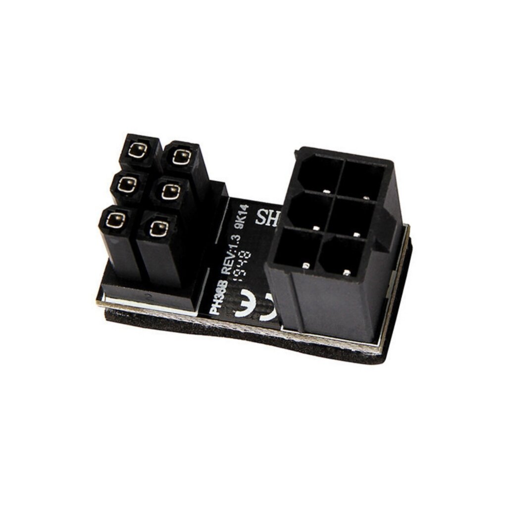 180Degree PCIe 8Pin UTurn Power Adapter Connector For Enhances Graphics Card Compatibility Highly Temperature Resistant