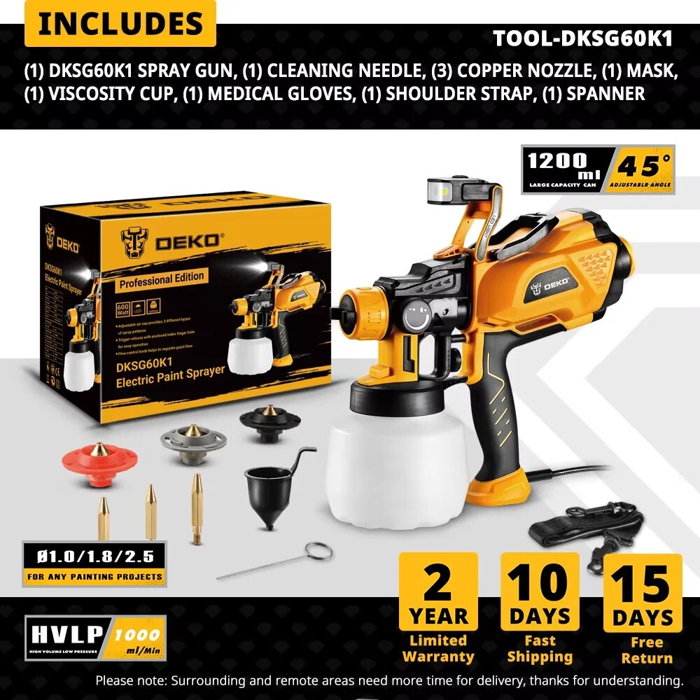 DEKO DKSG60K1 Электрический краскопульт DKSG60K1