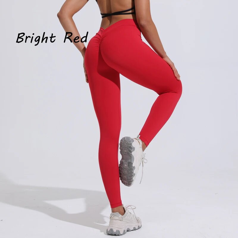 Красные женские леггинсы для йоги DIAS FIT JOY