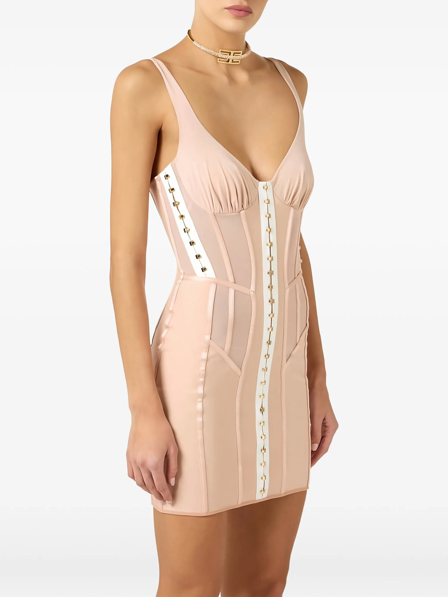 Платье Elisabetta Franchi Bustier mini dress, размер 44, разноцветный — фото 1