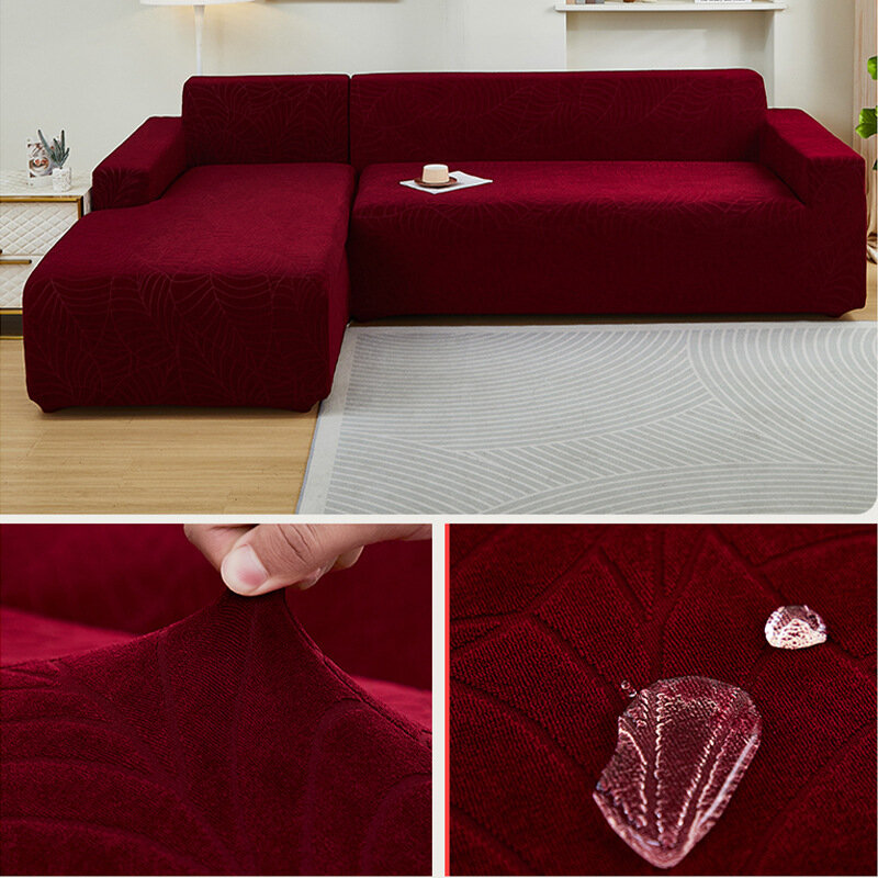 Водонепроницаемый универсальный чехол для дивана, подушка для дивана, ткань для чехла дивана, покрывало для дивана, трехместный диван с жаккардовым узором в виде листьев.