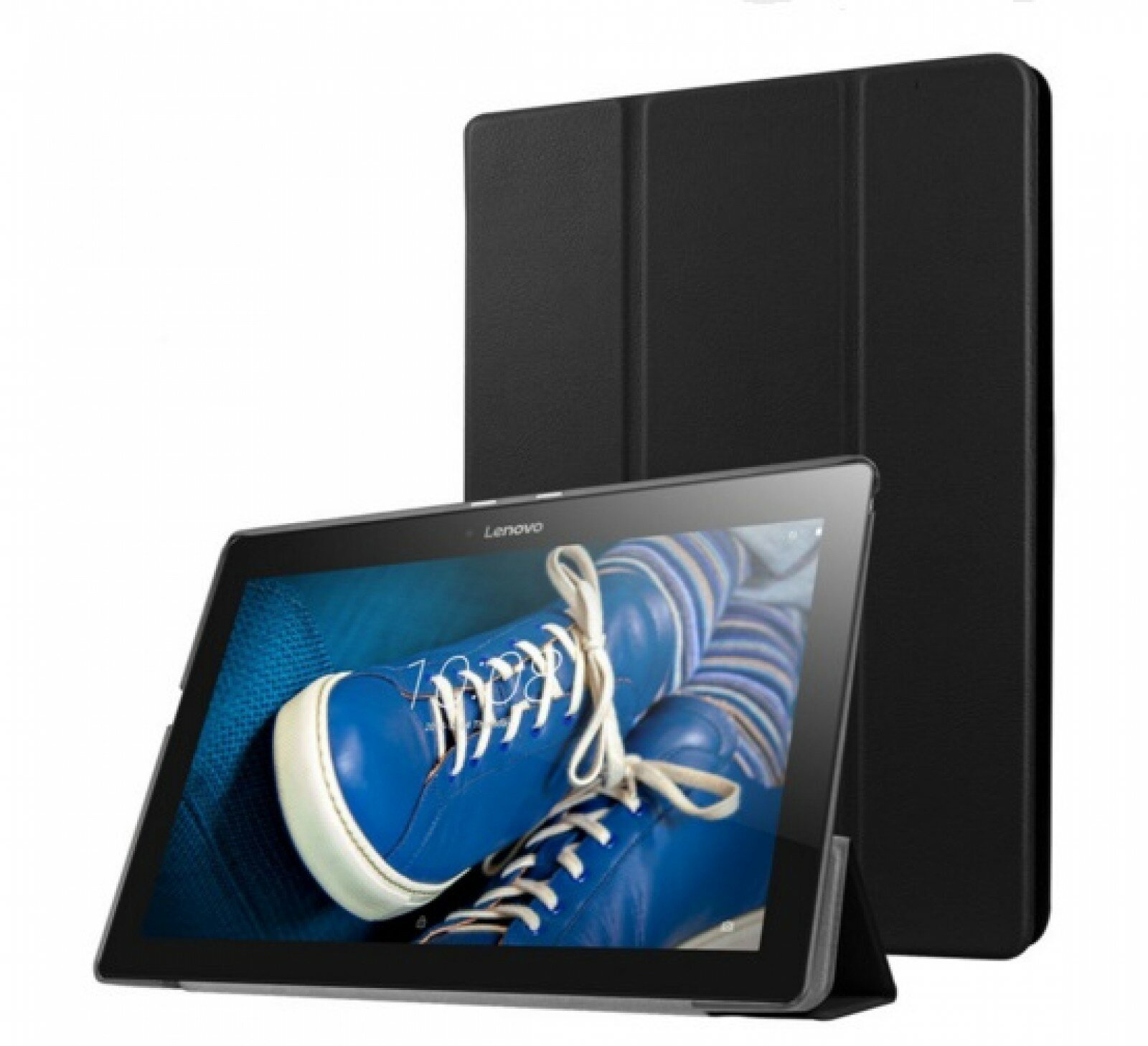 Чехол-обложка MyPads для Lenovo Tab 2 A10-30 / A10-30L / TAB 2 X30 с трансформацией в подставку, черный