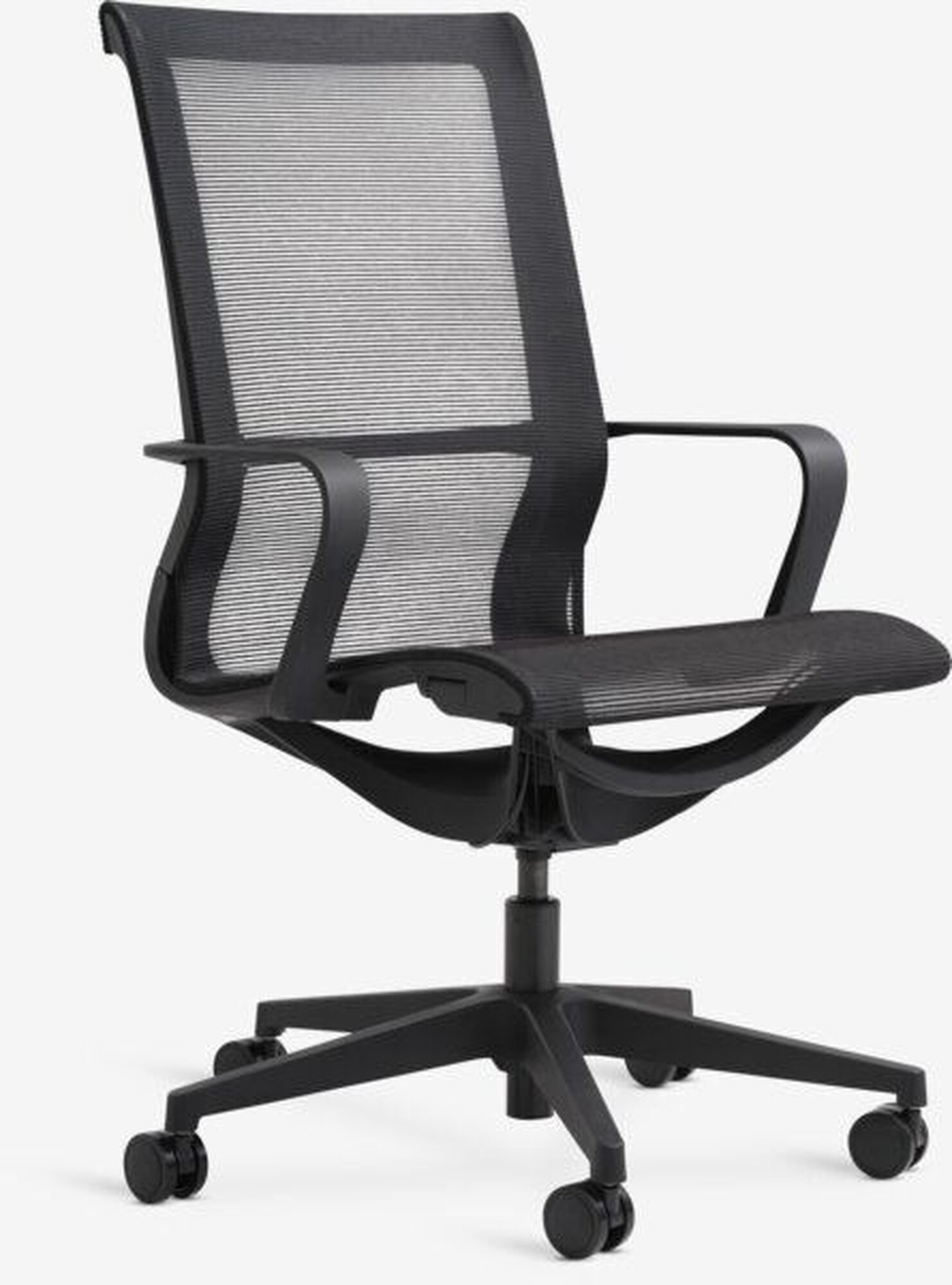 Офисное кресло Jysk LOLBY цвет черный /сетка Ш57 x В107-116 x Г62 см