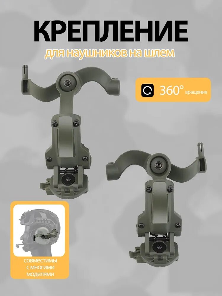 Комплект креплений активных наушников Earmor на тактический шлем