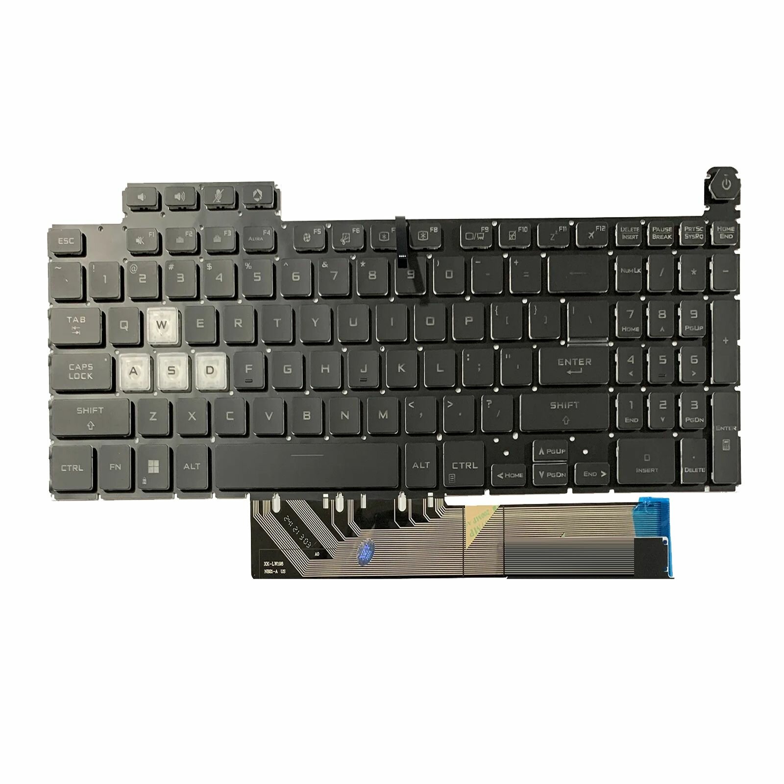 Американская раскладка клавиатуры для ноутбуков Asus TUF Gaming A15 F15 FA507 FA507R FX507 FX507R клавиатура ноутбука