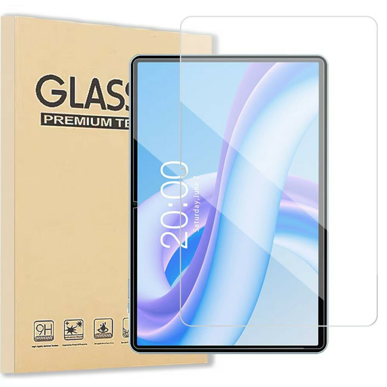 Защитное противоударное стекло MyPads Forti Glass для планшета Doogee Tab E3 Pro с олеофобным покрытием