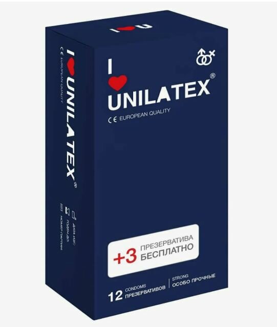 Презервативы Unilatex, extra strong, гладкие