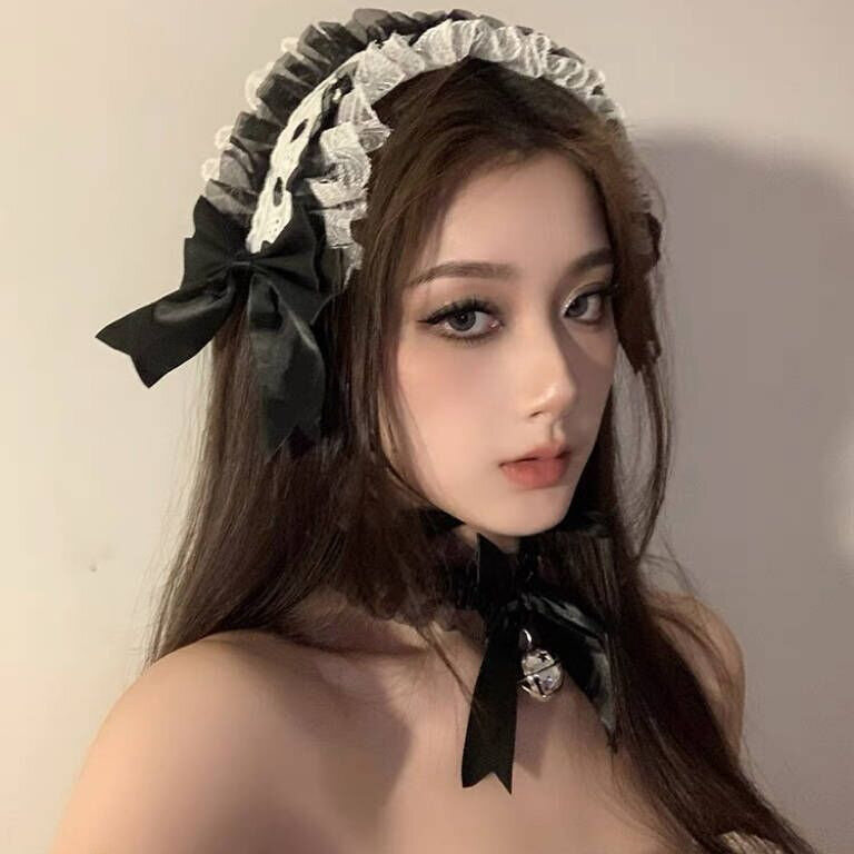 Лента для волос "Лолита", кружевная, черная