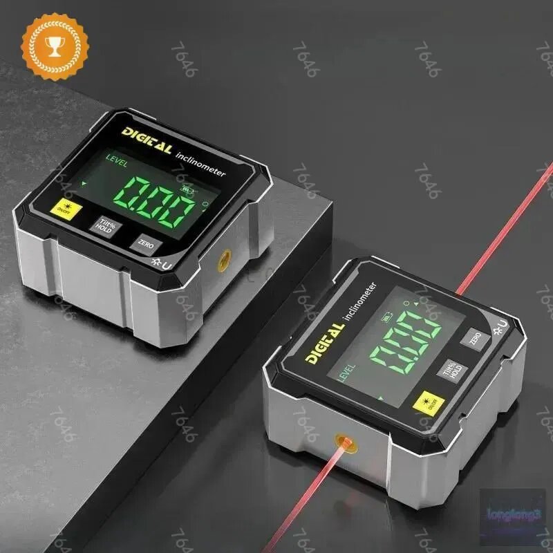 Цифровой лазерный нивелир с угловым переключением, 360° измерением и TYPE-C зарядкой — фото 1