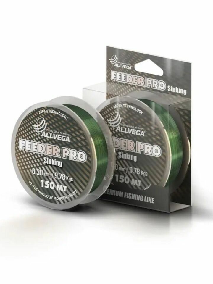 Леска для рыбалки на фидер 150м 0,30мм 9,78кг тонущая